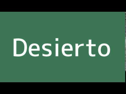 How to say Desert in Spanish