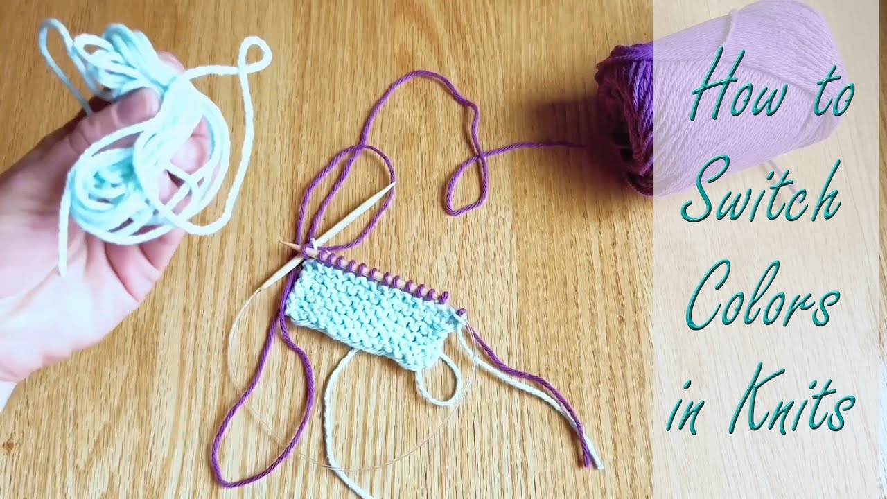 How to Switch Colors in Flat Knitting