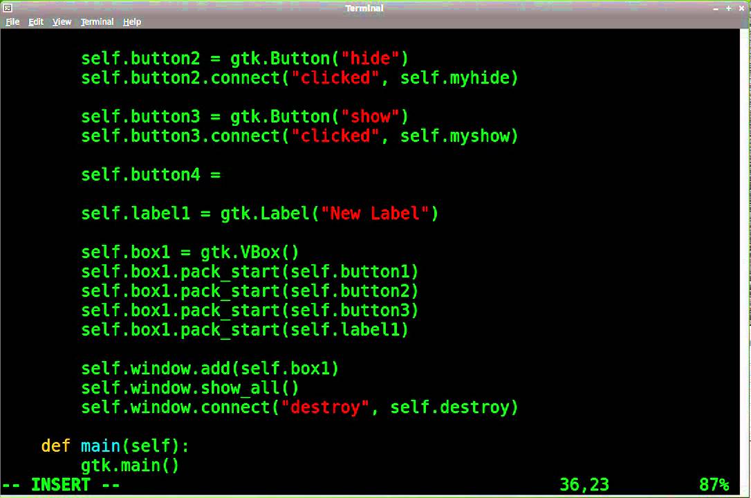 Python - GTK GUI - Tutorial #7 - Labels