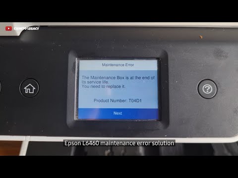EPSON L6460 Maintenance box is at the end of its service life solution