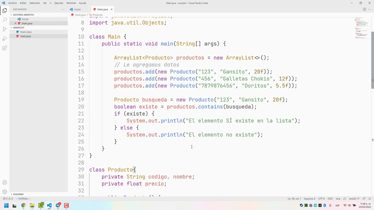 Java - Buscar elemento en ArrayList