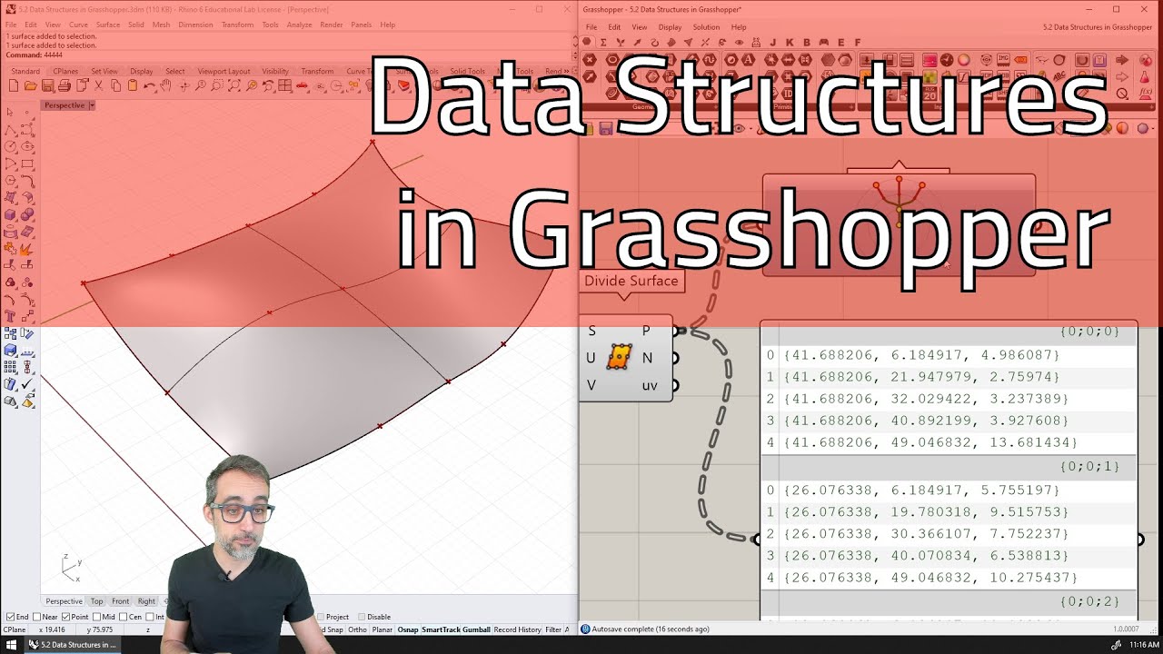 5.2 Data Structures in Grasshopper - Intro to Parametric Modeling
