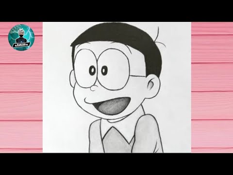 Easy Nobita Drawing How To Draw Nobita From Doraemon Step By Step Easy ...
