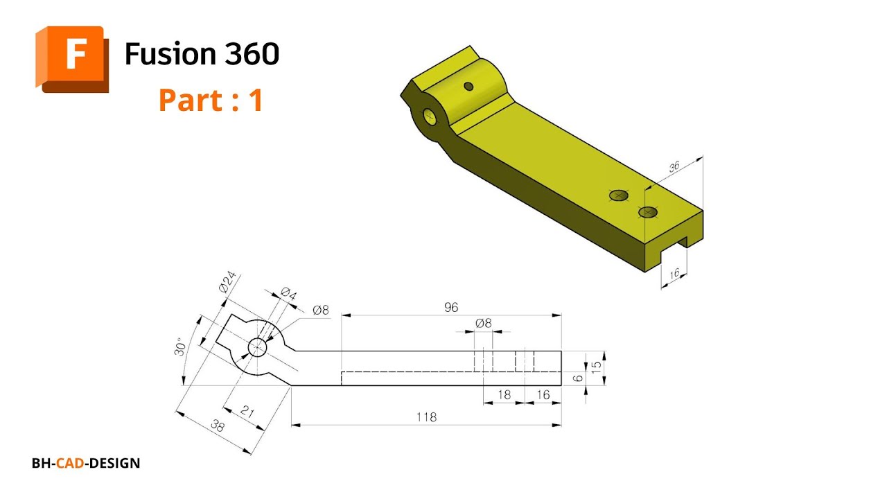 Fusion 360 tutorial 3D Modeling: Part 1
