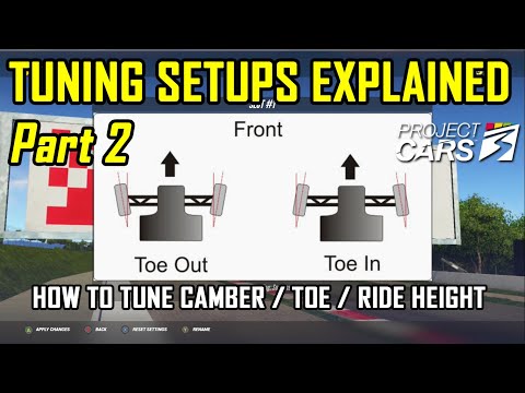 Project CARS 3 TUNING TUTORIAL Part 2: How to tune Suspension [Camber, Toe Angle, Ride Heights]