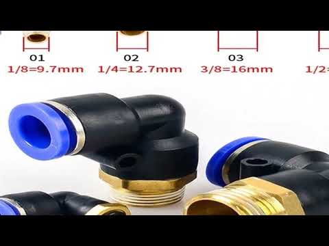PL pneumatic connector 4mm-12mm hose OD 1/8 "1/4" 3/8 "1/2" male pneumatic thread tube elbow connect