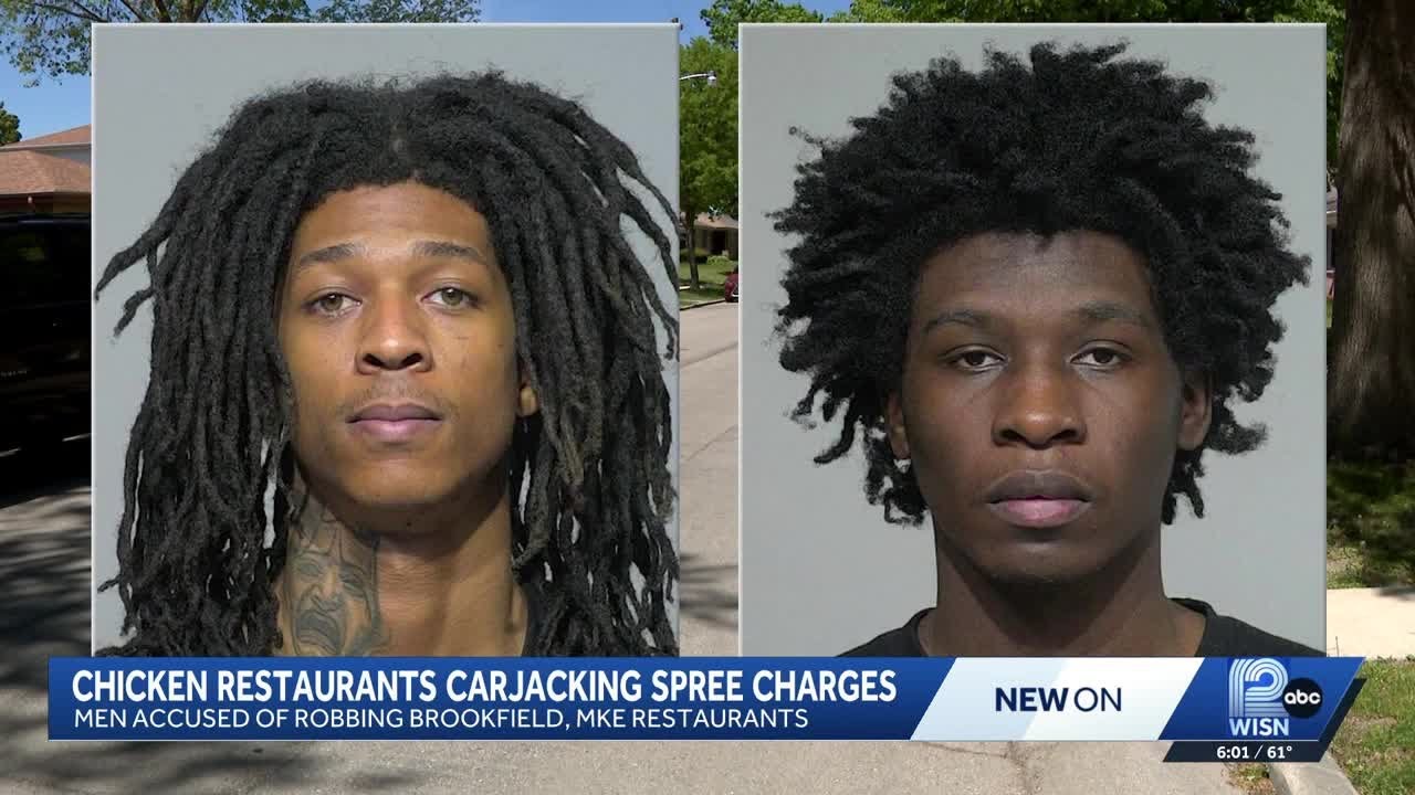 2 men arrested after carjackings outside Milwaukee-area chicken restaurants