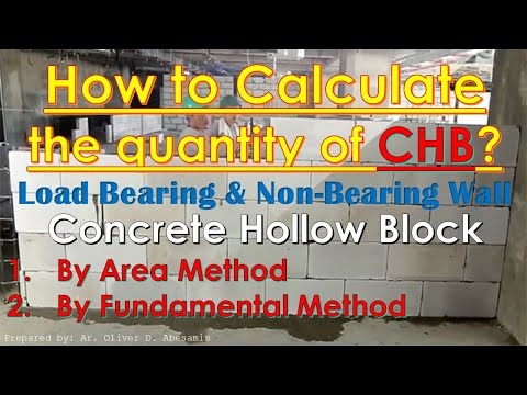 Estimate - How to Calculate Quantity for CHB Concrete Hollow Block - ALE REVIEW