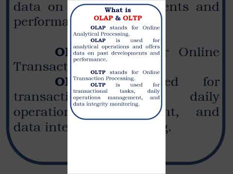 OLAP and OLTP || what is olap and oltp || database