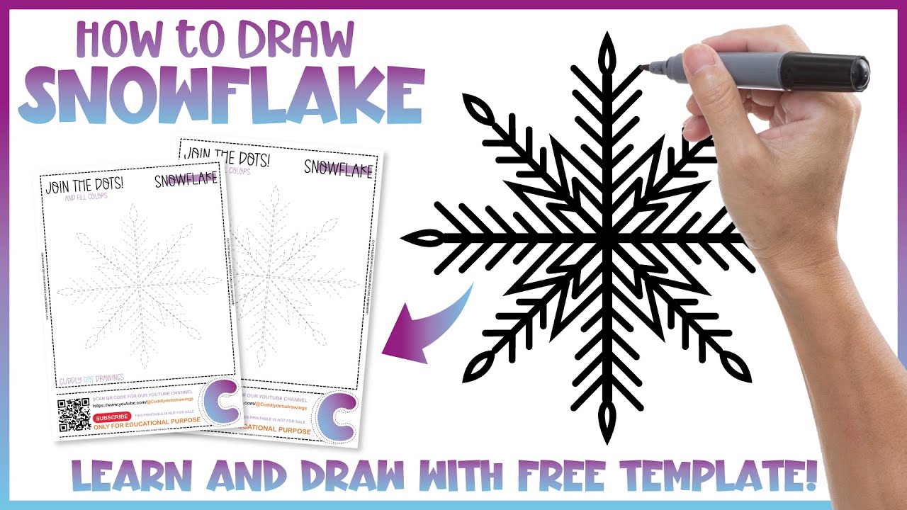 How to Draw a Snowflake - Free Dot to Dot / Connect the Dots Printable
