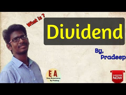 Dividend l Meaning l Explanation l Tamil l By Pradeep Rishikesavan