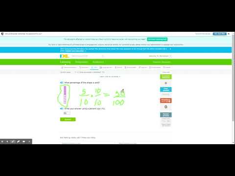 7th Grade MATH P.1 IXL | What percentage is illustrated?
