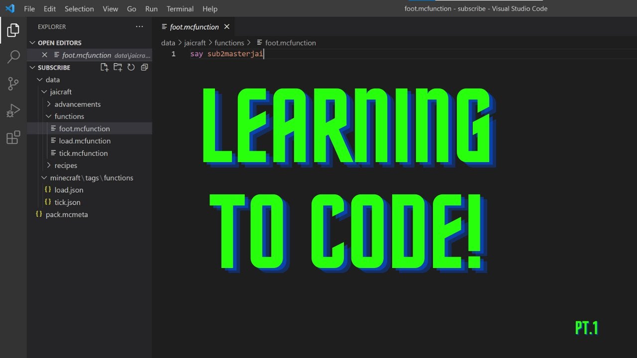Creating A Datapack!!! (Pt 1, Learning code, Minecraft commands)