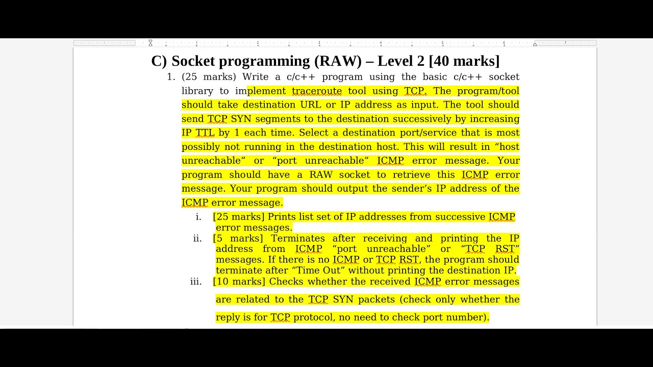 SOCKET PROGRAMMING 1 SOLUTION
