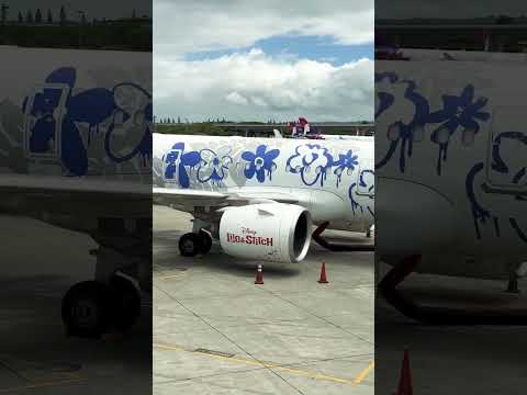 🌺 Hawaiian Airlines Airbus A321 sporting the New Lilo & Stitch movie livery! #liloandstitch