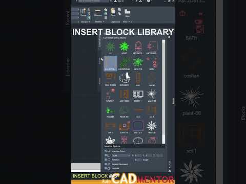 Insert block Library #43 | AutoCAD tutorial for beginners | AutoCAD basics