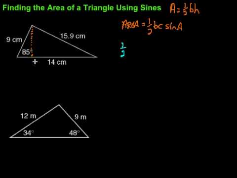 Finding the Area of a Triangle Using Sines