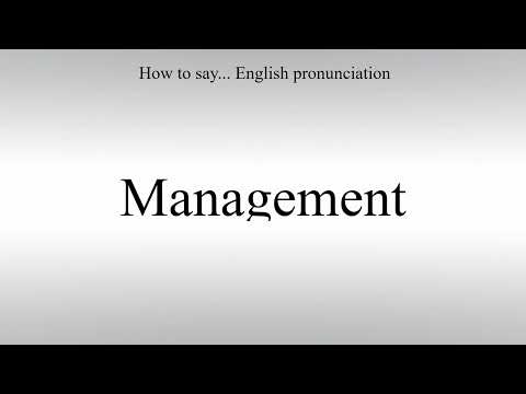 How To Pronounce Management - How To Say: American pronunciation