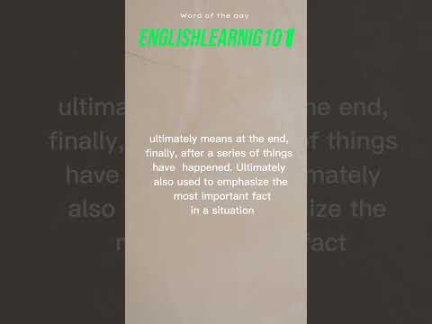 ultimately meaning #wordoftheday #ultimately #vocabulary