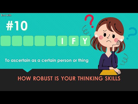 GUESS the WORD GAME - end with IFY | QUIZ CHALLENGE| WORD TRIVIA | BRAIN TEASER #10