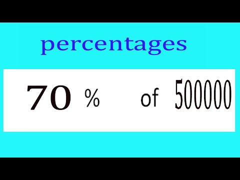 Percentages 70 Percentage(%) of 500000