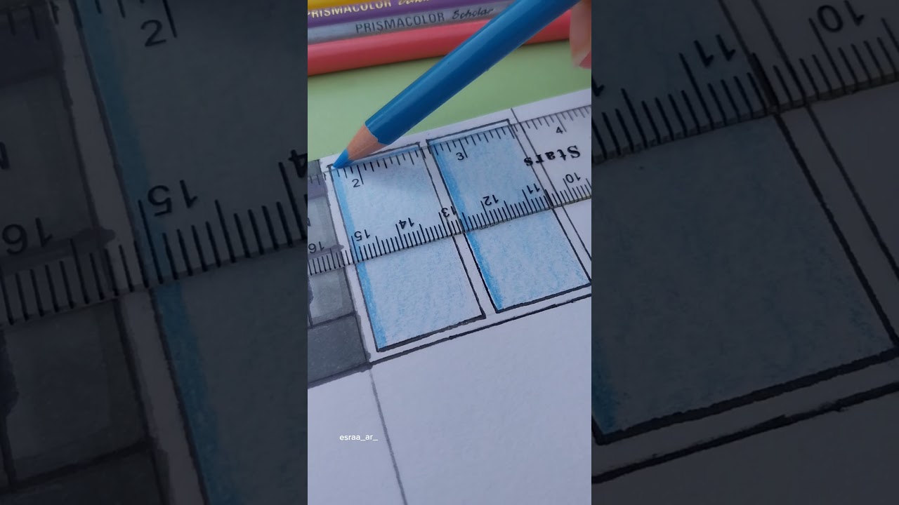 Rendering of windows using colored pencils