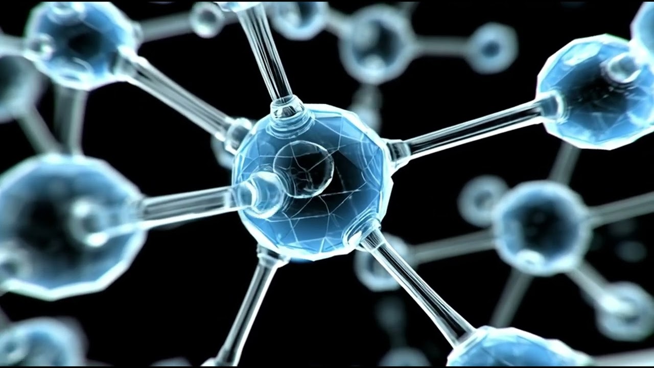 Abstract Glowing Blue Molecule Grid with Twinkle Node Effects Seamless Motion Background 4K 60FPS