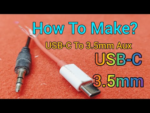 how to make type-c to 3.5mm audio jack converter connection