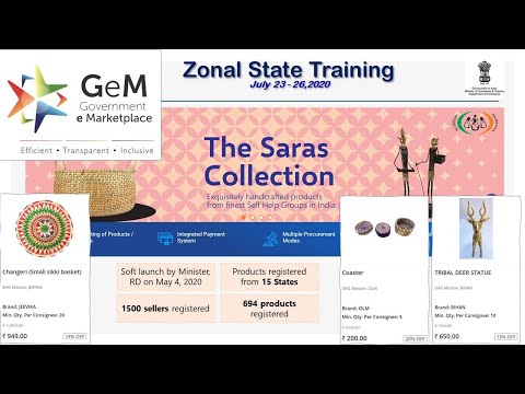 Government e-Marketplace (GeM) Process Training for SHG Saras Collection (South Zone)-Nov 23-2020