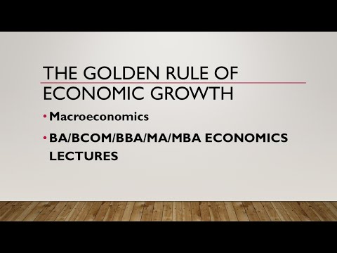 Golden Rule of Economic Growth | Macroeconomics | Edmund Phelps |Maximizing Long-Term Consumption