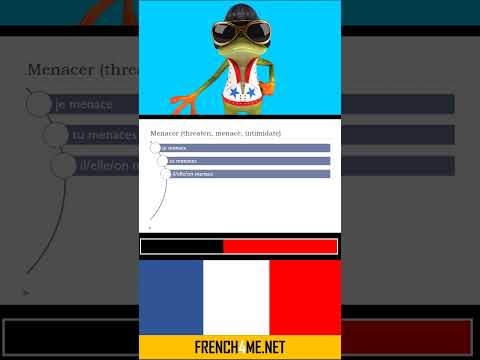 Apprendre le français I Conjugaison I Indicatif Présent I Menacer