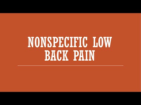Nonspecific Low Back Pain - Exercise Prescription