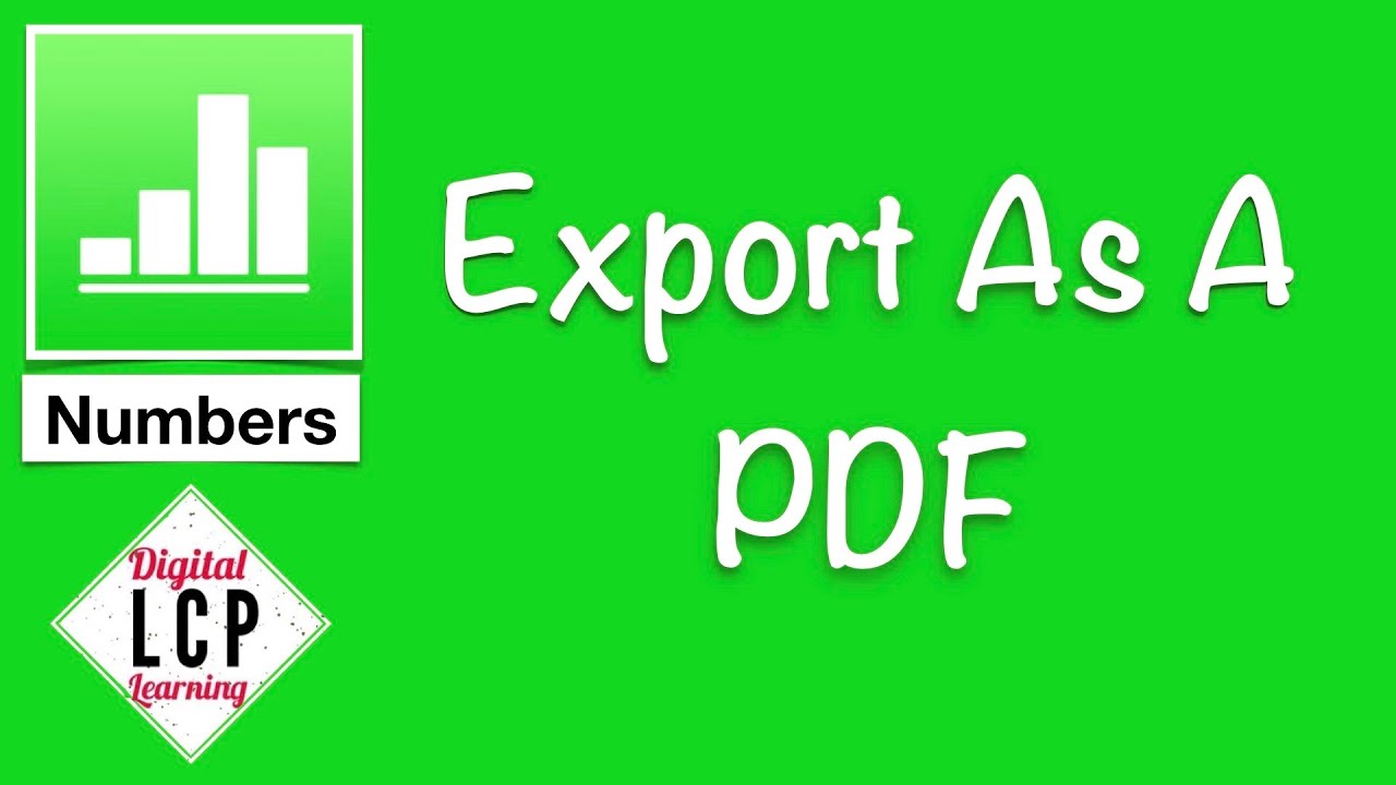 Export Numbers To PDF