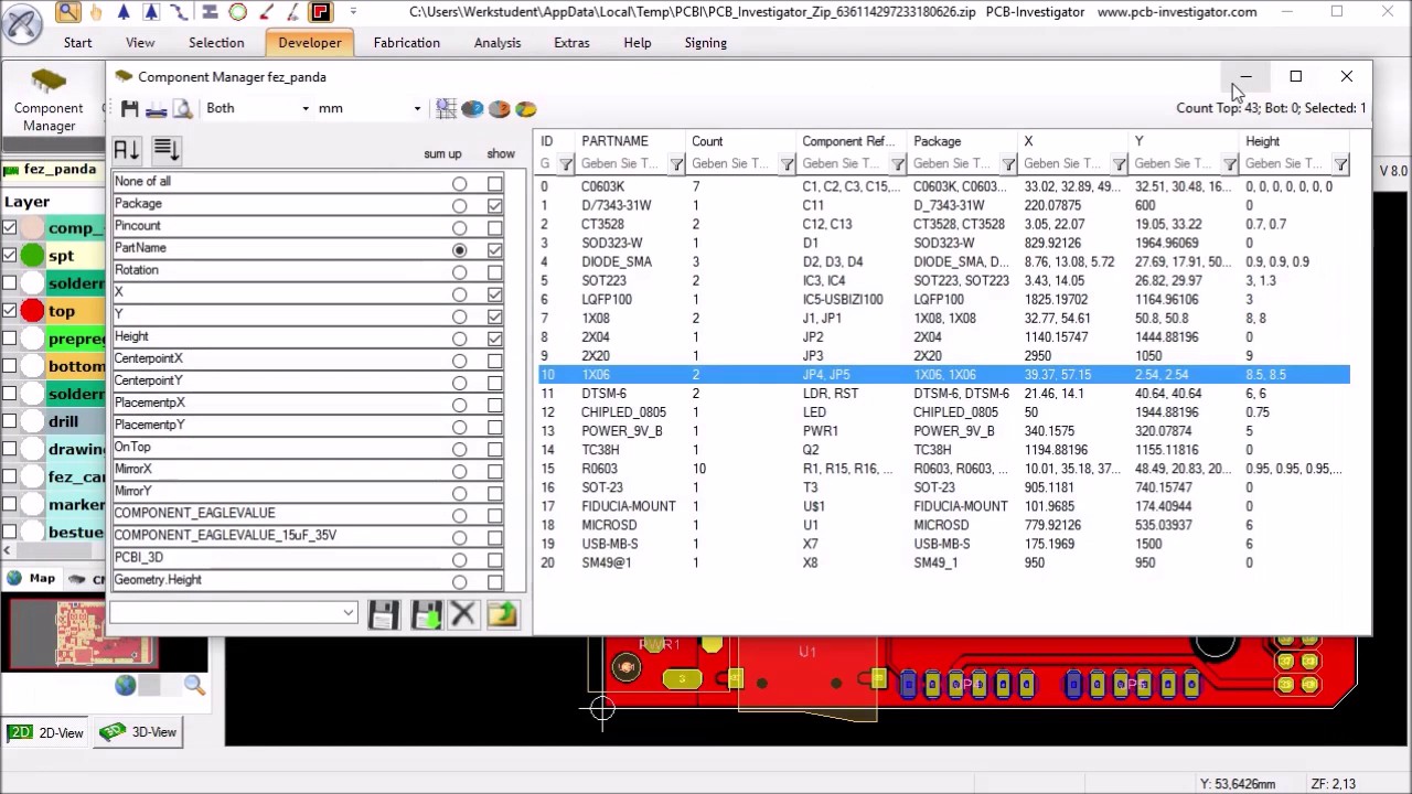 PCB-Investigator - Component Manager