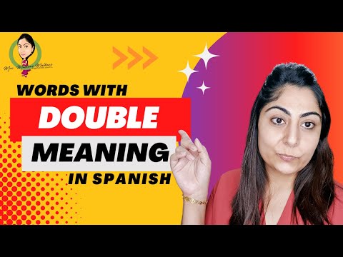 Words with DOUBLE MEANING in Spanish... #learnspanish with Mrs. Malkani Malkani