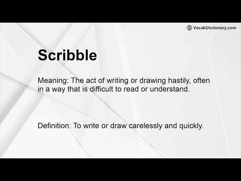 Scribble Meaning