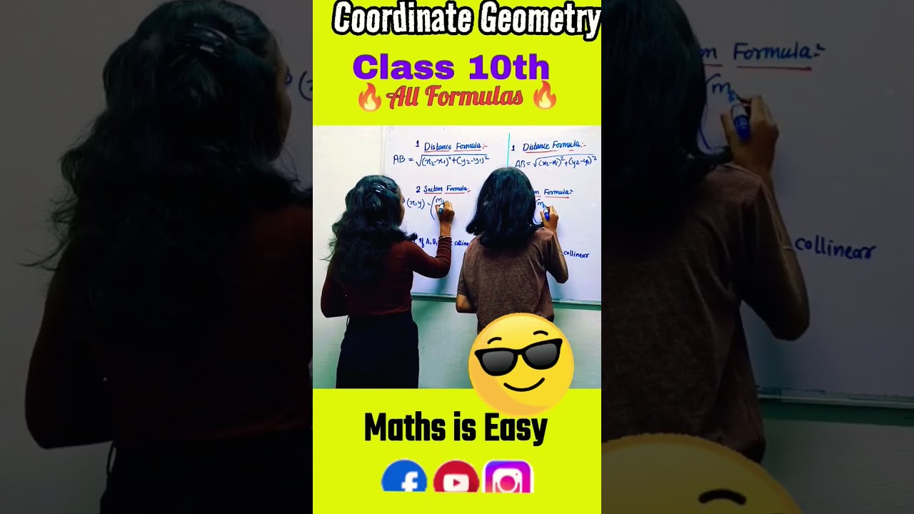 Class 10 Maths 🔥 Chapter 7 Coordinate Geometry All Formulas #fun #viral #shorts #youtubeshorts #yt