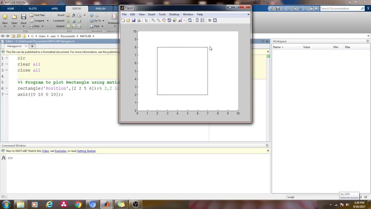 How to Draw Rectangle in Matlab
