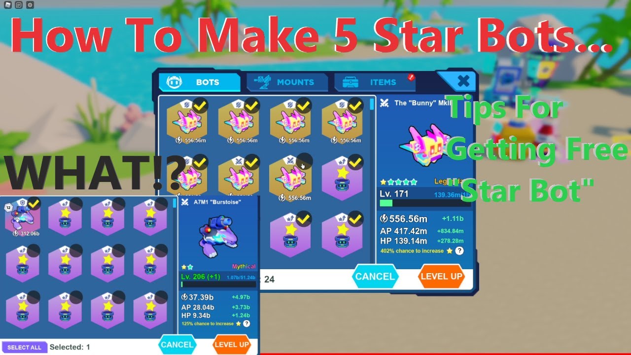 Bot Clash How To Make 5 Star Bots | One Bot = 125% Star Up...?