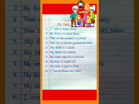 10 Lines essay on my family in English\essay on my family in english#myfamily#englishessay...