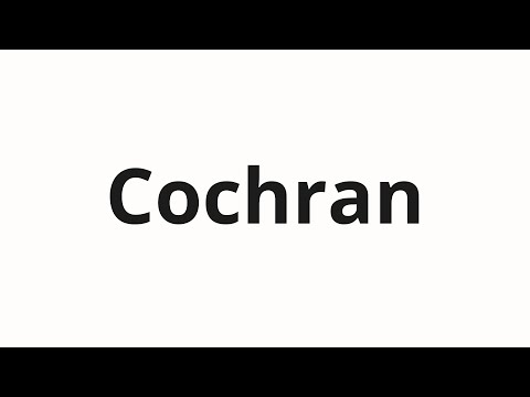 How to pronounce Cochran