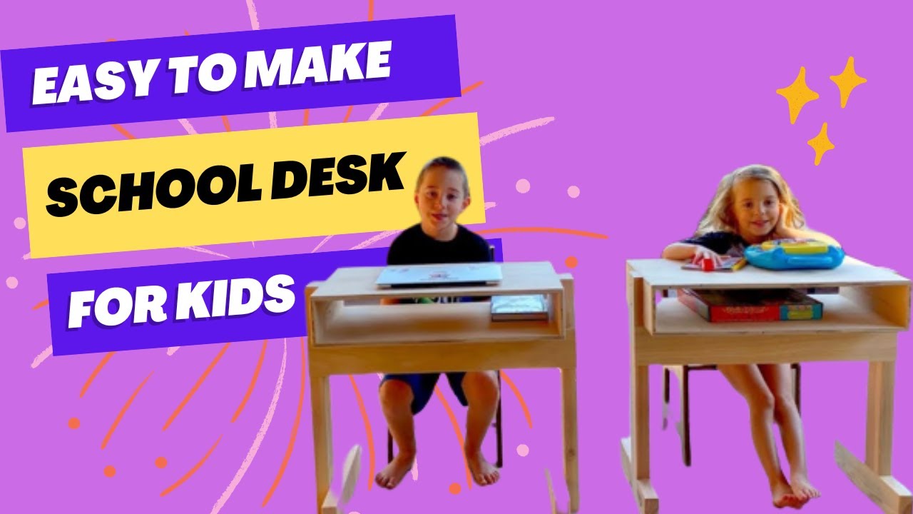 DIY Kids School Desk - Quick, Easy, Inexpensive!