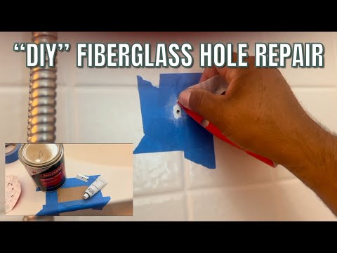 HOW TO REPAIR A FIBERGLASS HOLE IN SHOWER | DIY Simple Fix for small hole in a fiberglass shower