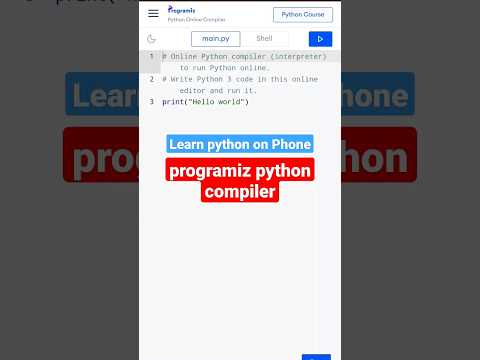 programiz python compiler online | learn python om smartphone #python #shorts