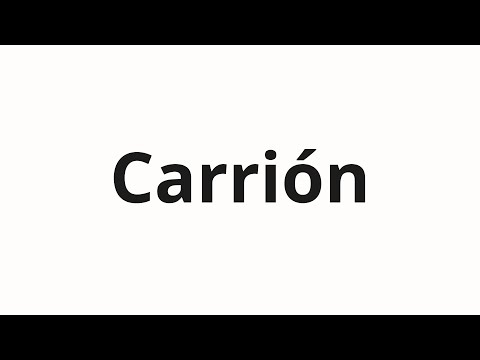 How to pronounce Carri贸n