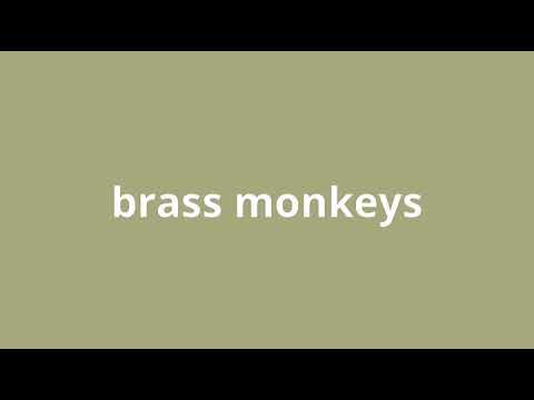 what is the meaning of brass monkeys