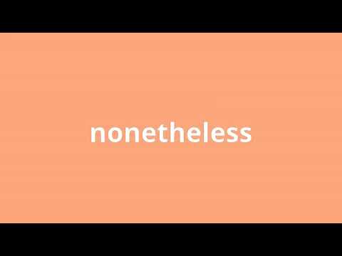 what is the meaning of nonetheless