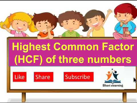 How to find HCF of any three numbers