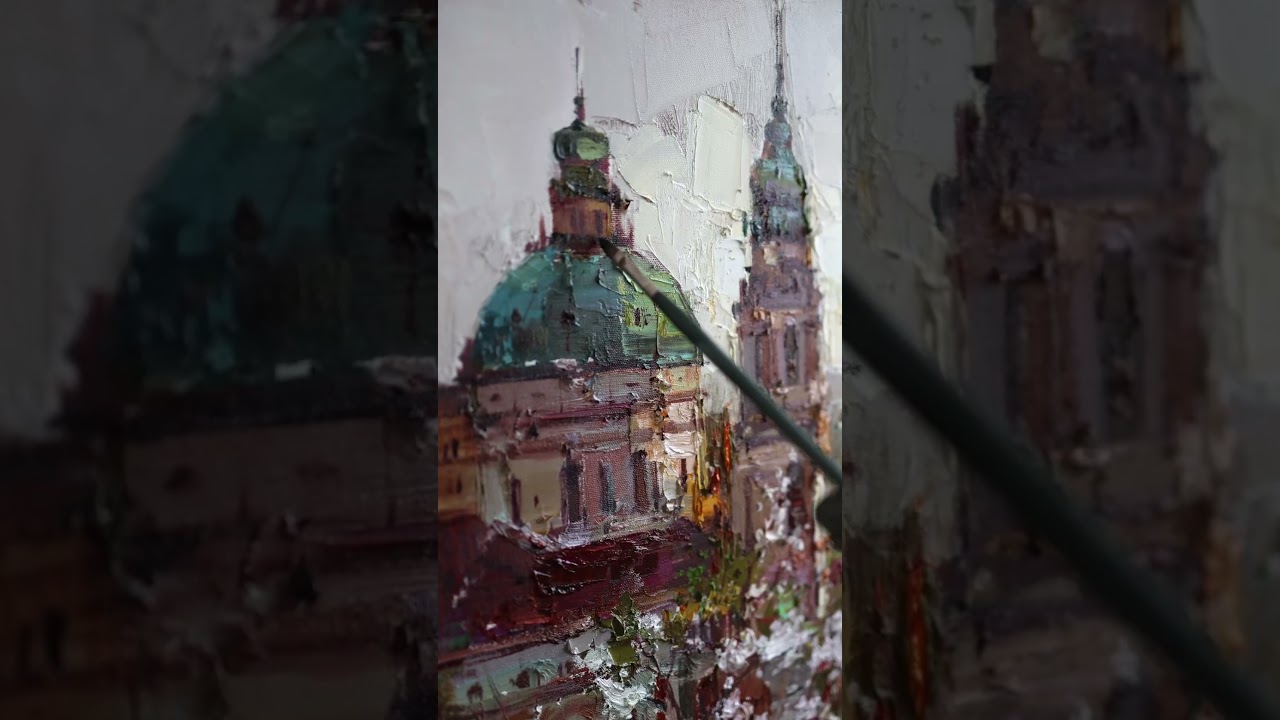 Prague, Spring landscape (2024) #art #prague #oilpainting #impastopainting #impressionism