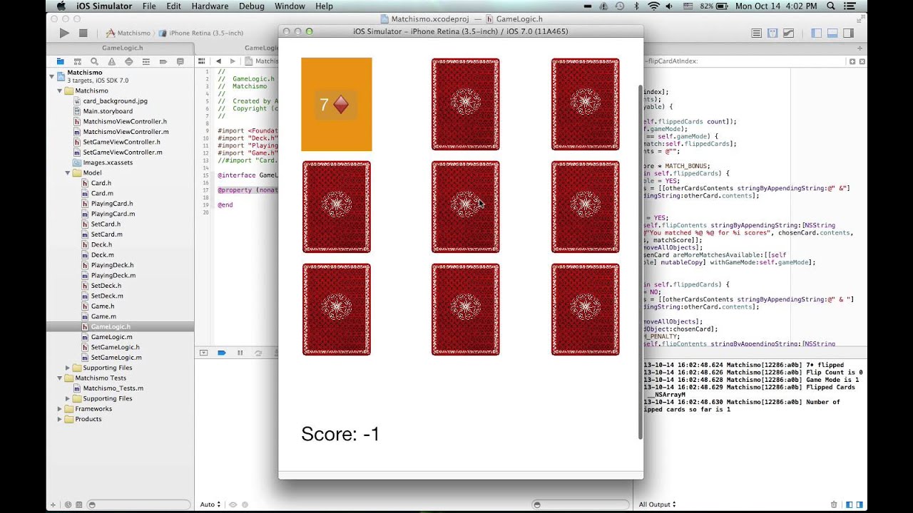 Assignment 1 - Matchismo